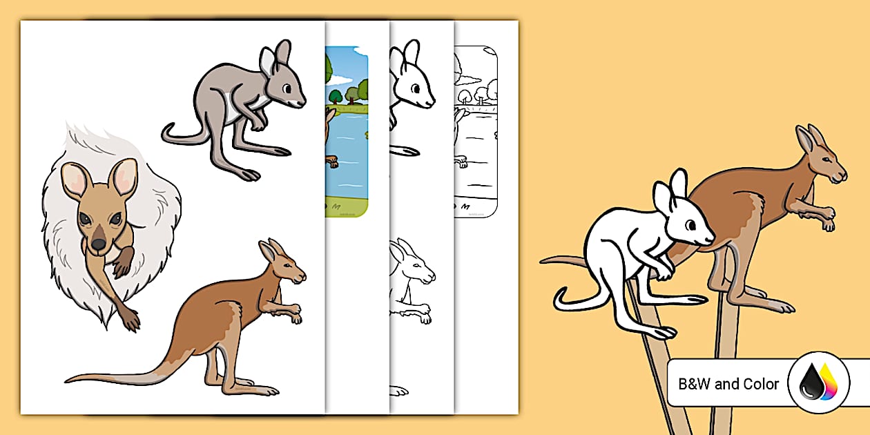 How Kangaroo Got Her Pouch Stick Puppets (teacher made)