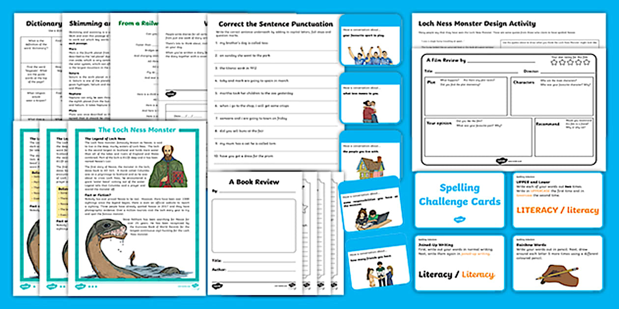 Second Level P5 Literacy Home Learning Pack (teacher made)
