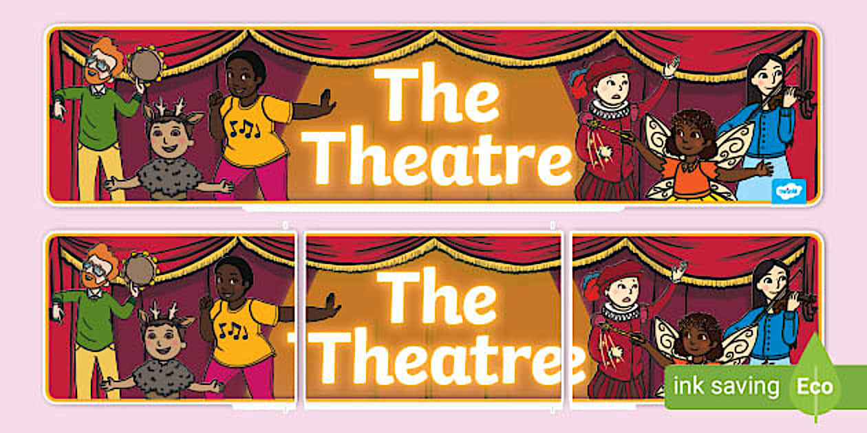 Cursive The Theatre Role Play Display Banner (teacher made)