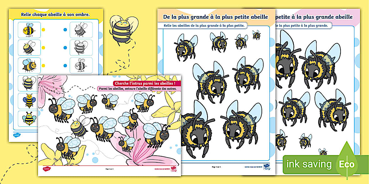 Jeu de l'intrus maternelle : les abeilles ! - Twinkl