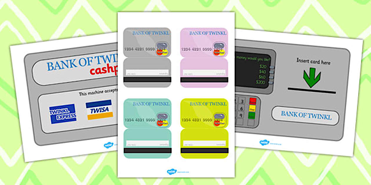 Bank Role Play Cash Machine (teacher made) - Twinkl