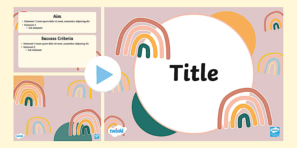 Muted Rainbow PowerPoint (teacher made) - Twinkl