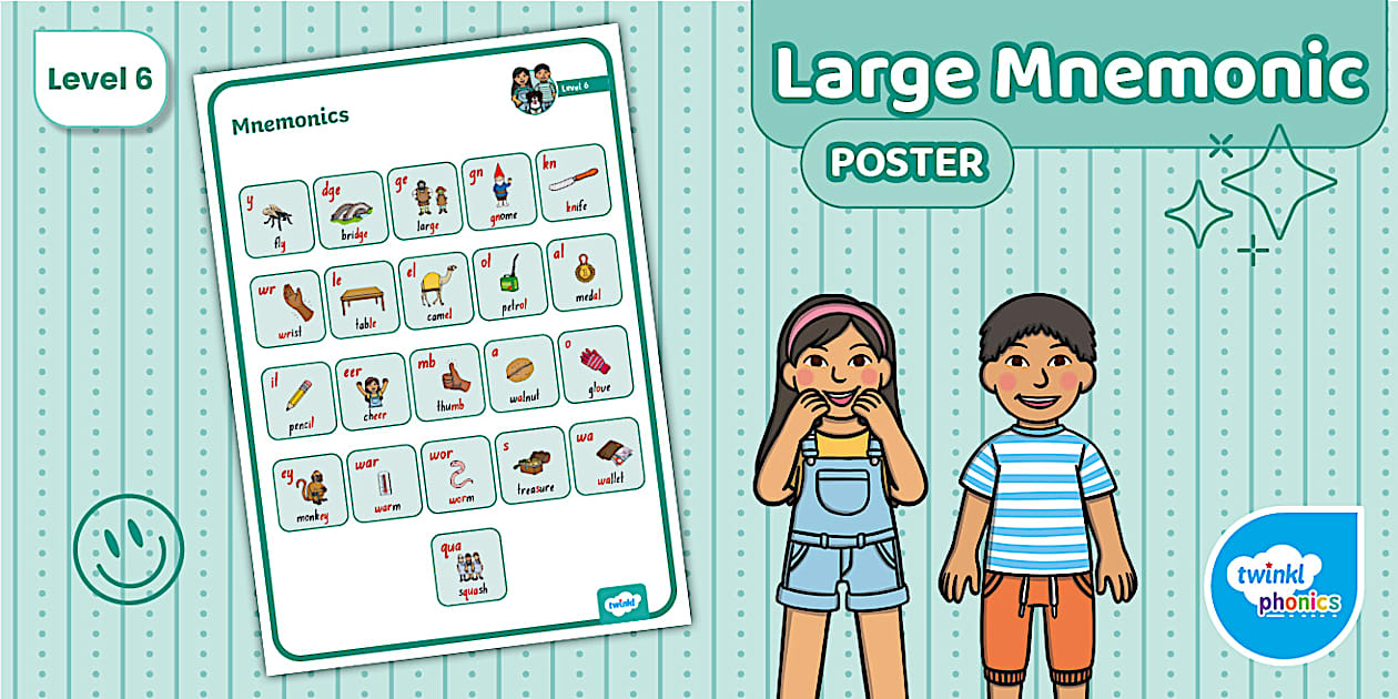 Level 6 Large Mnemonic Poster (teacher made) - Twinkl