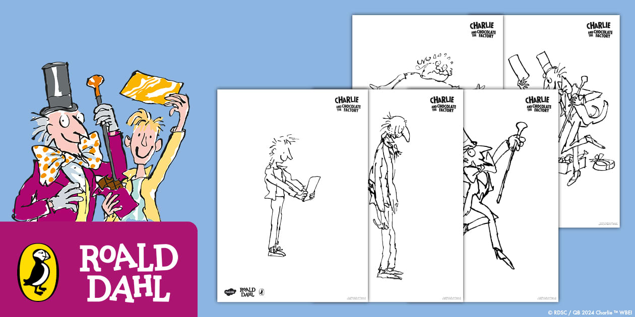Charlie and the Chocolate Factory: Colouring Sheets - Twinkl