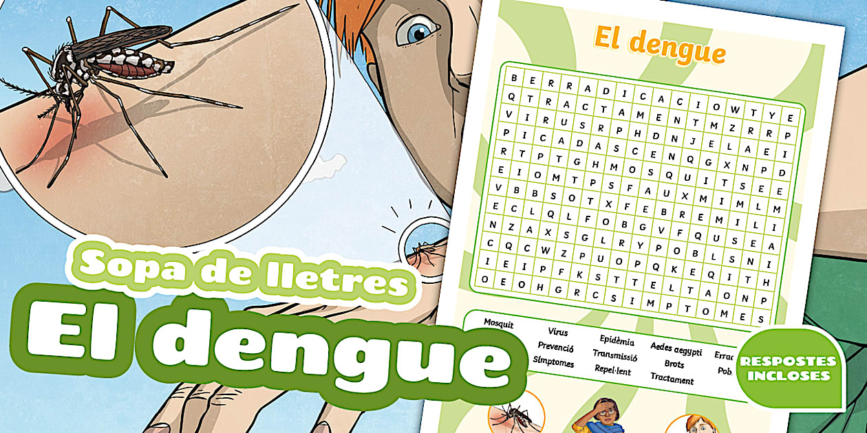 Sopa de lletres: El dengue - Català