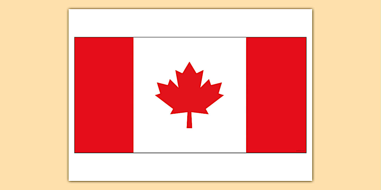 Canada Flag PDF Display Poster - Twinkl - Geography