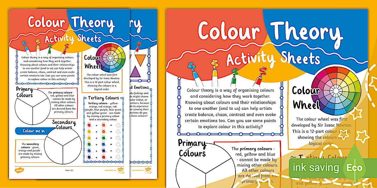 Colour Theory Activity Sheets (teacher made) - Twinkl