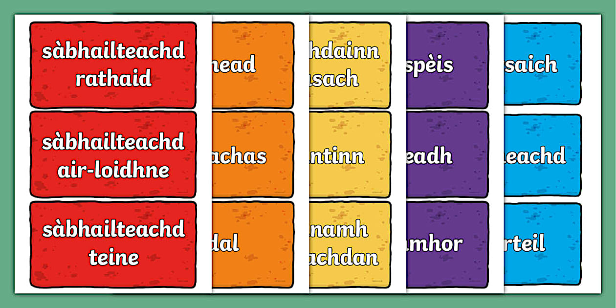 Topaigean Slàinte agus Sunnd air Blocaichean (teacher made)