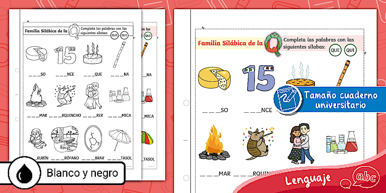 Sílaba inicial | Lenguaje | Familia de Palabras | 1º Básico