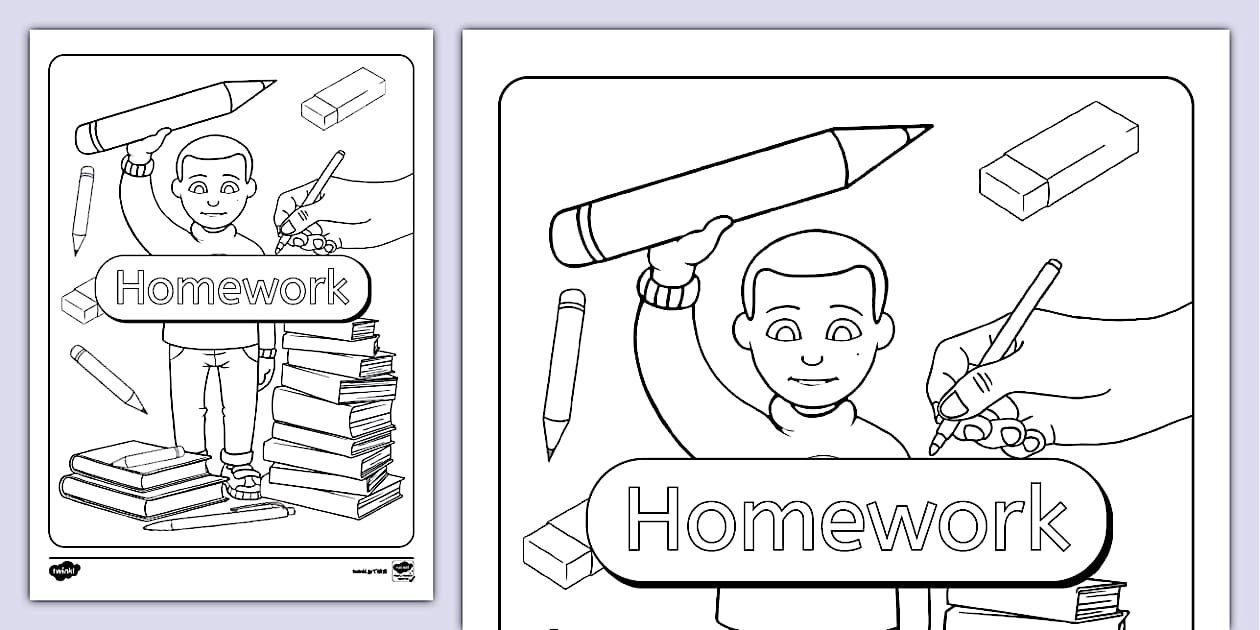 Homework Book Cover (teacher made) - Twinkl