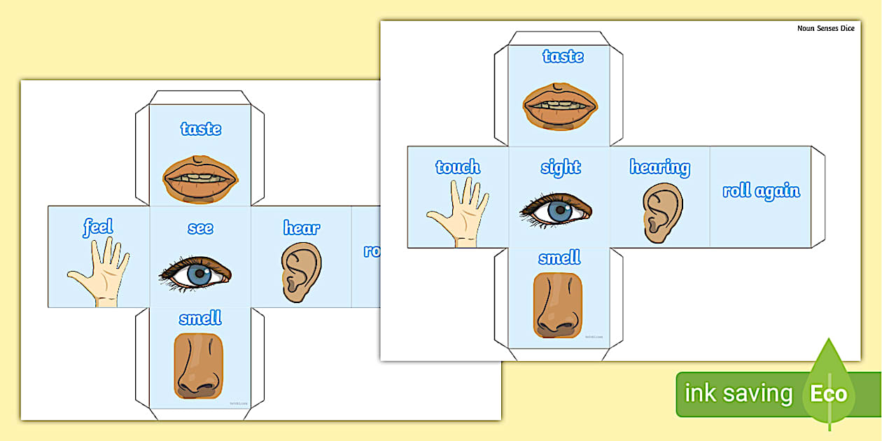 Five Senses Dice Template (teacher made) - Twinkl