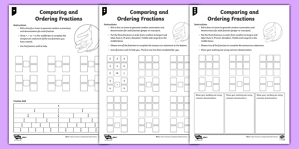 Year 6 Use common factors to simplify fractions, Home Learning