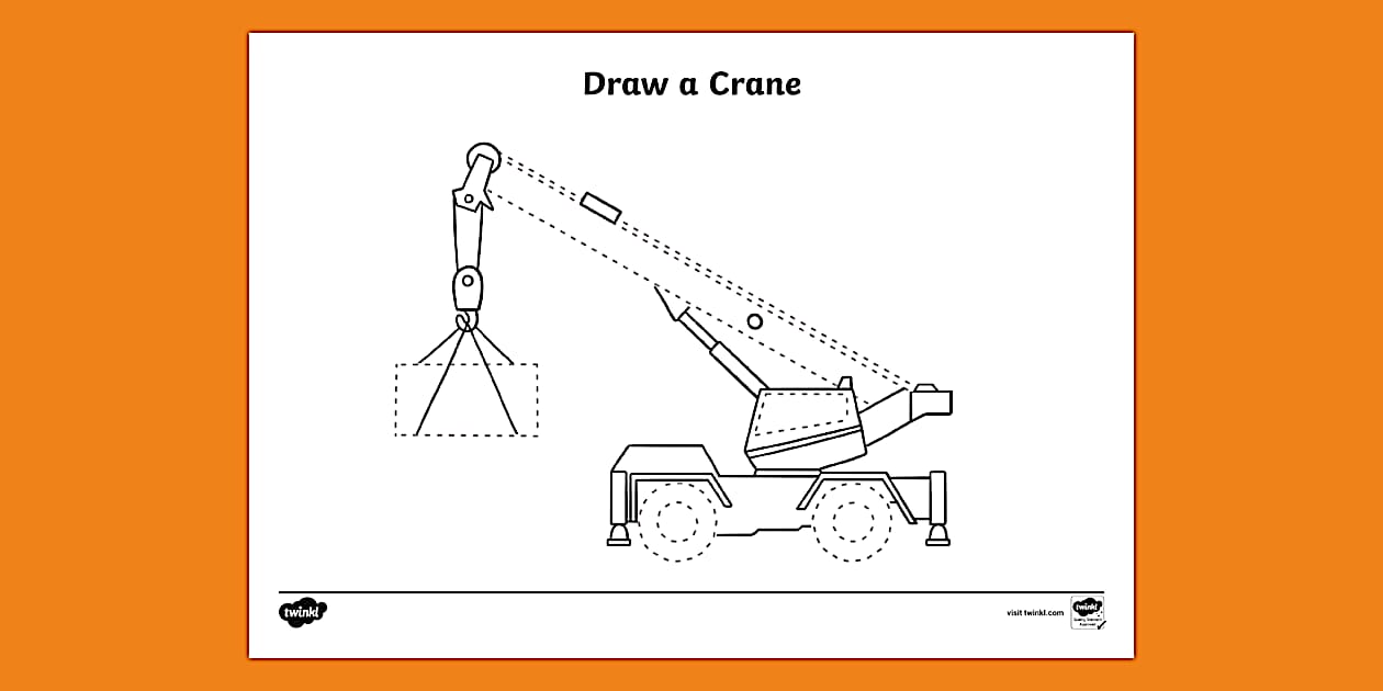 Draw a Crane Pencil Control Activity | Twinkl (teacher made)