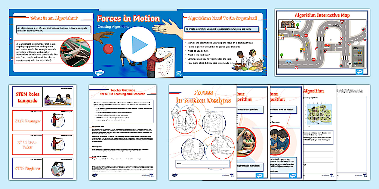 Forces in Motion - Algorithm STEM Activities Pack - Twinkl
