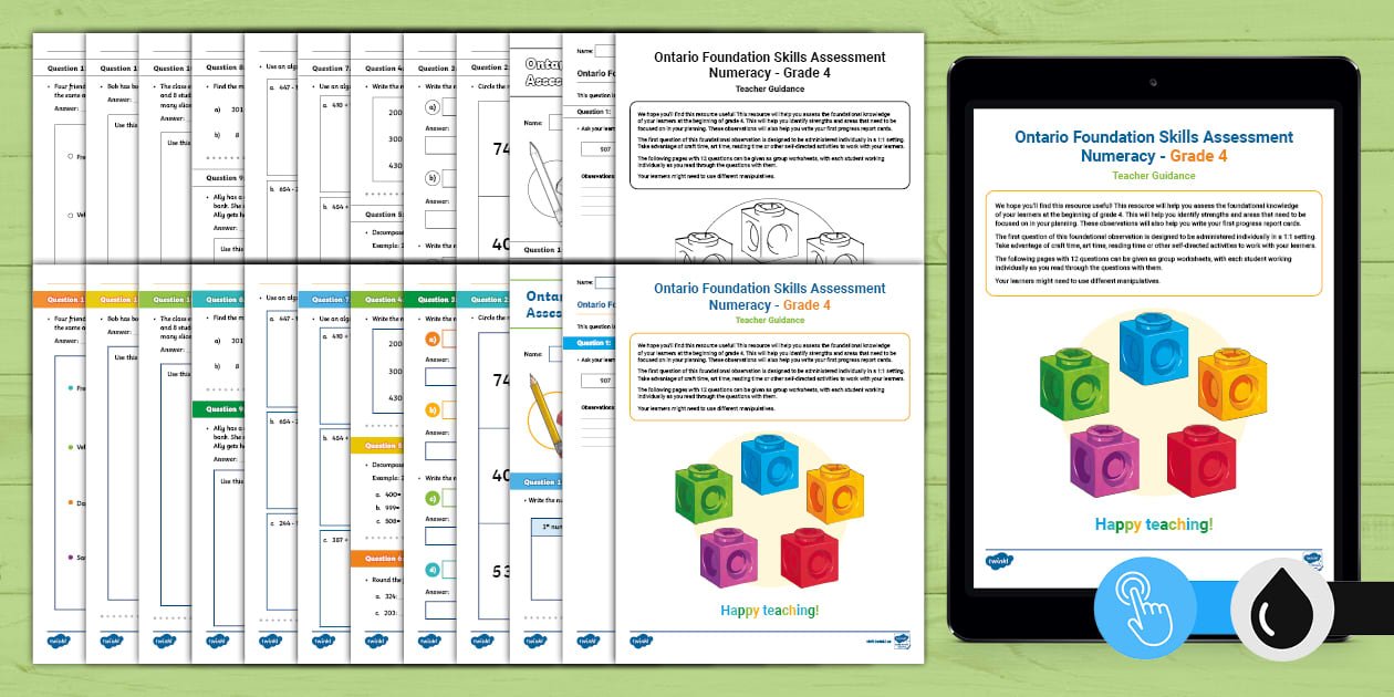 Ontario Foundation Skills Assessment Numeracy Grade 4