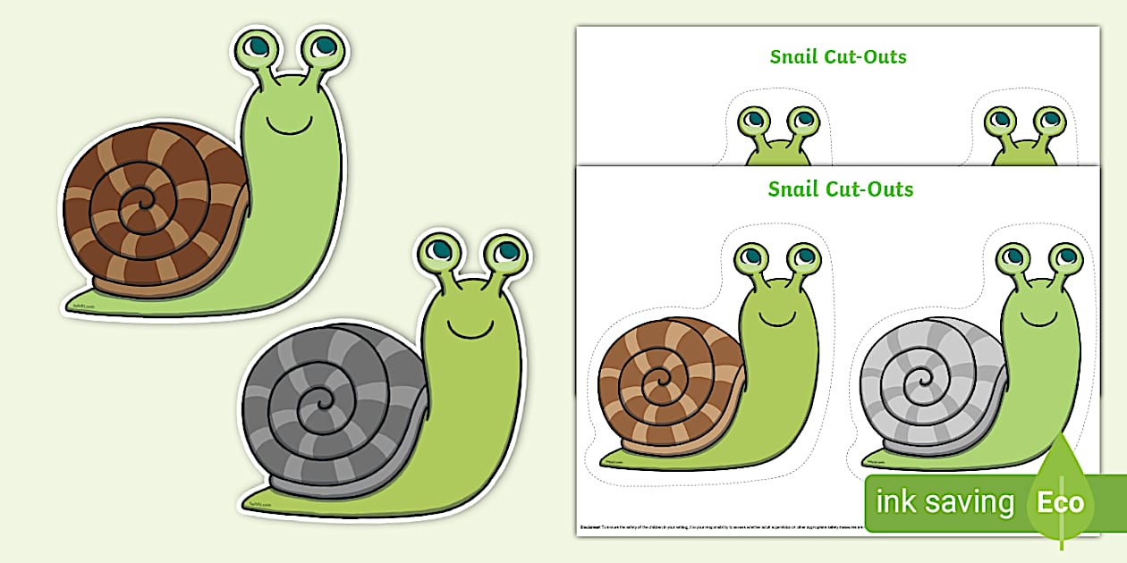 Snail Cut-Outs | Minibeasts | Twinkl (teacher made) - Twinkl