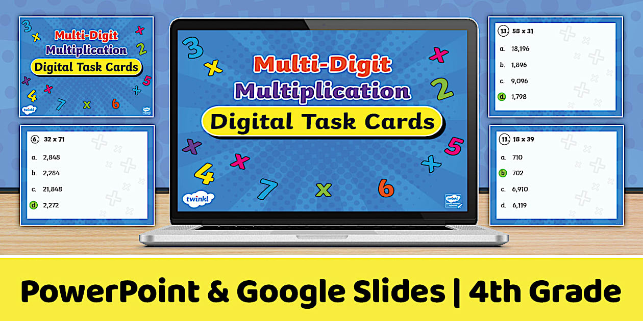 Multi-Digit Multiplication Common Core Digital Task Cards