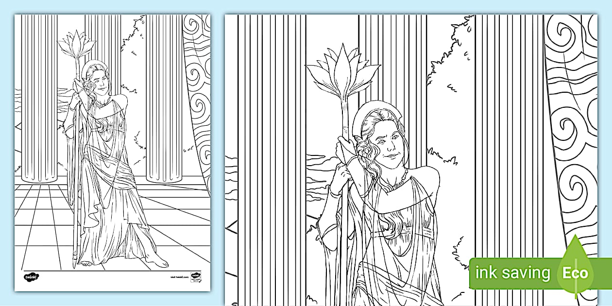 Greek Goddess Hera Colouring Page - Twinkl