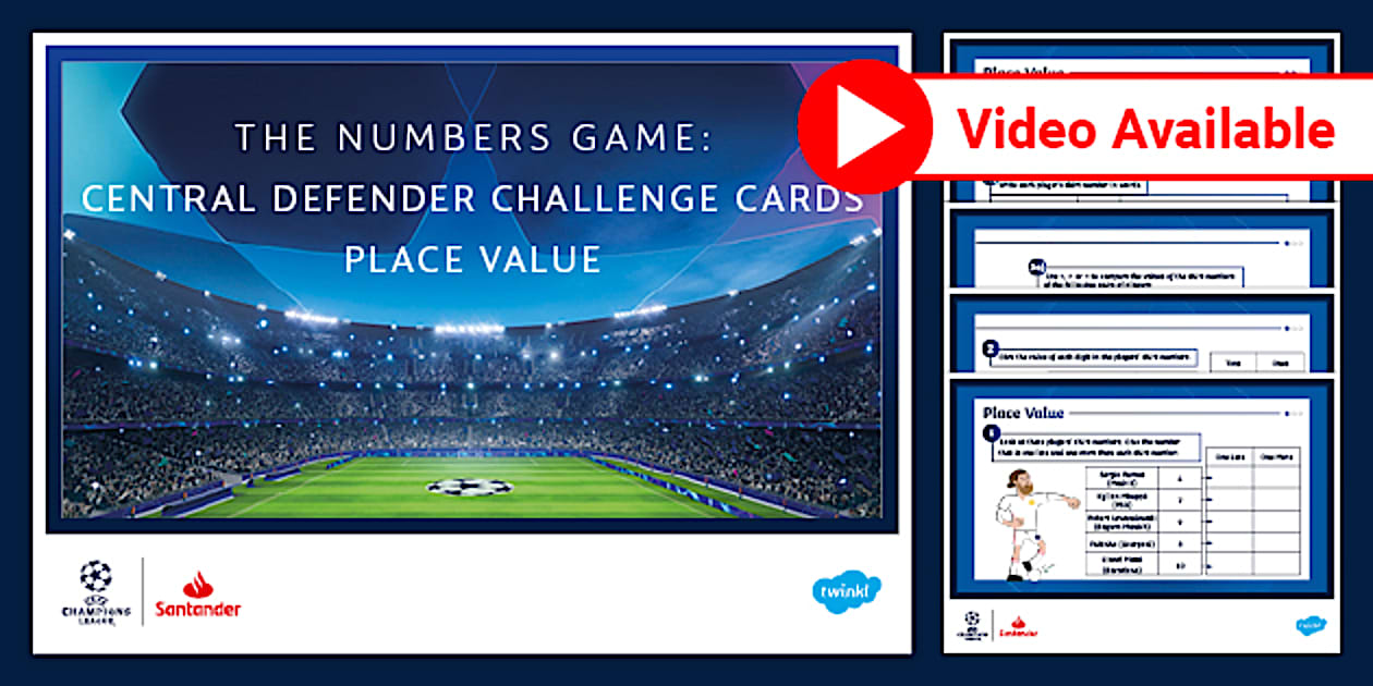 FREE! - 👉 UEFA Football Place Value Maths Games | Primary Resource