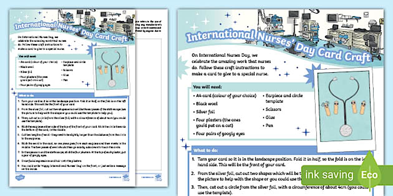 Make your own International Nurses’ Day Card Craft Idea