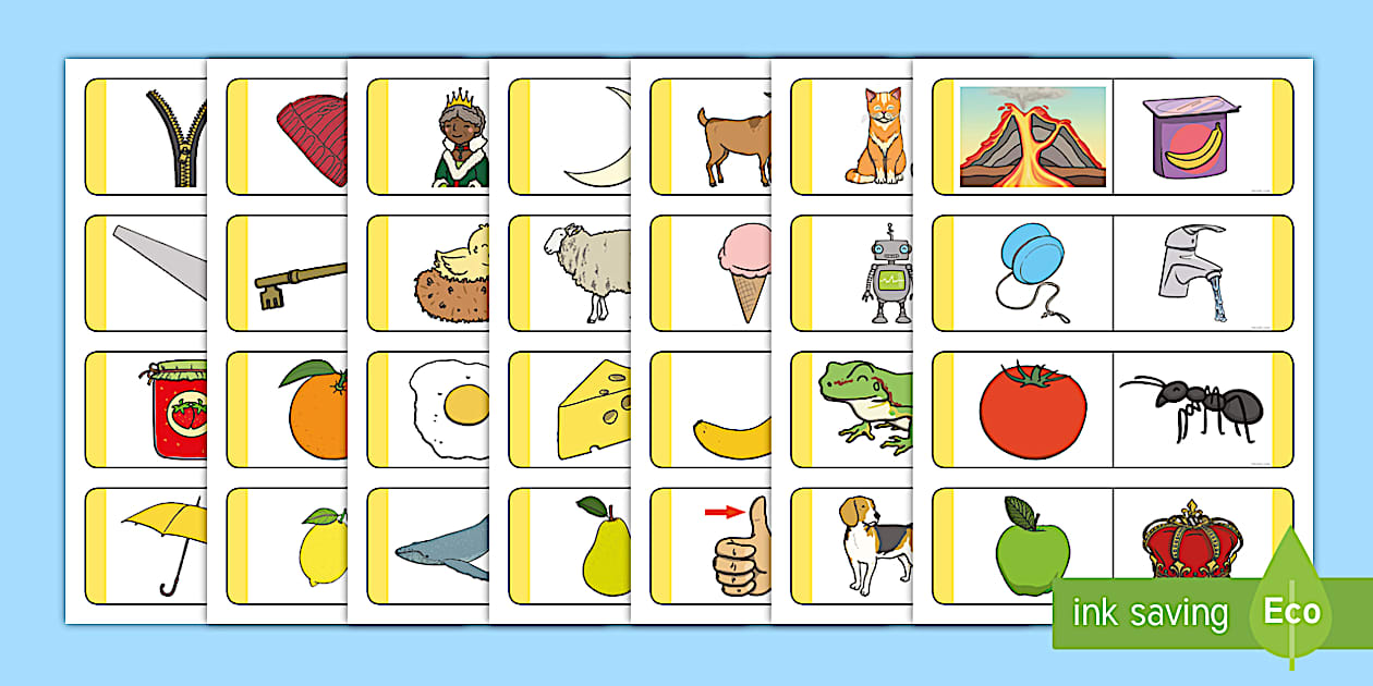 Editable Initial Sound Picture Loop Cards (professor feito)