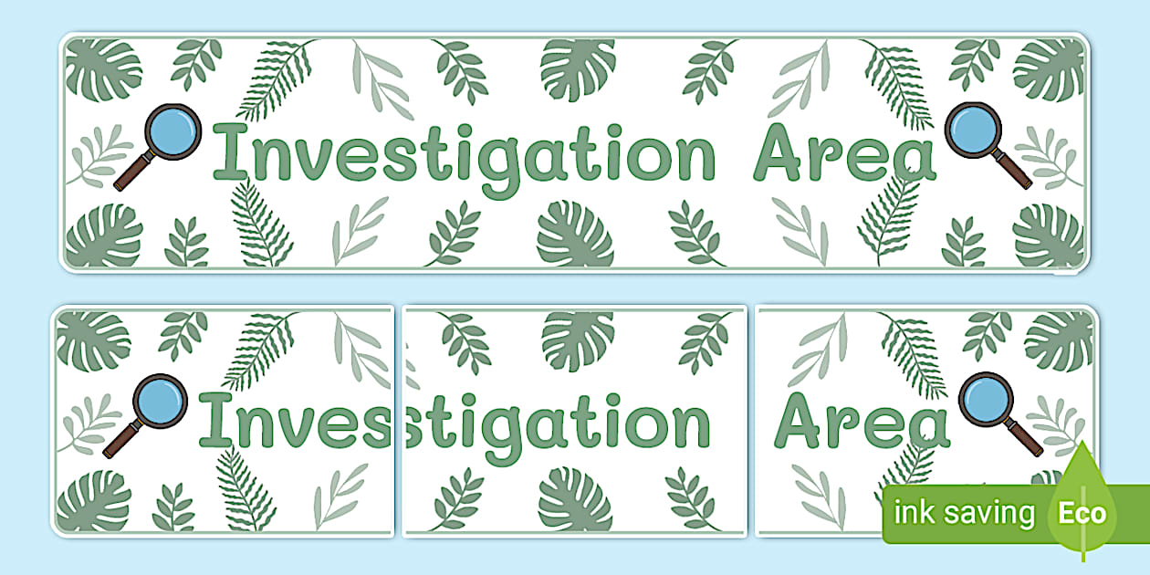 Botanical-Themed Investigation Area Display Banner - Twinkl