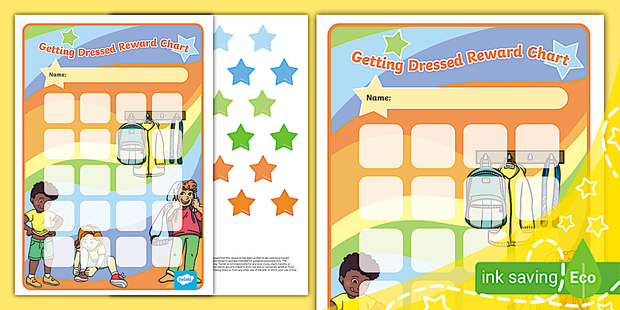 Getting Dressed Reward Chart (teacher made) - Twinkl