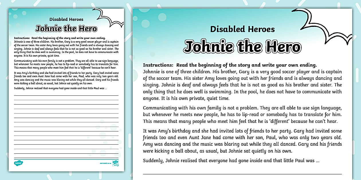 Johnie the Hero - Disabled Heroes -Complete the Story