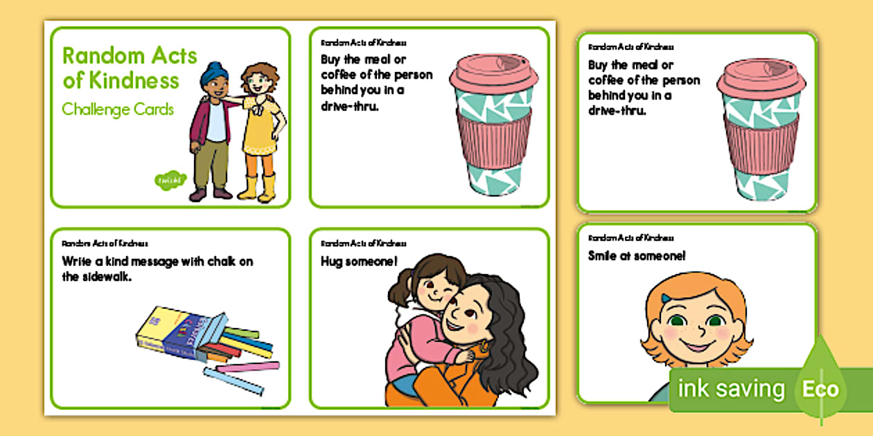 Kindness Challenge Cards | First Grade Resources | Twinkl