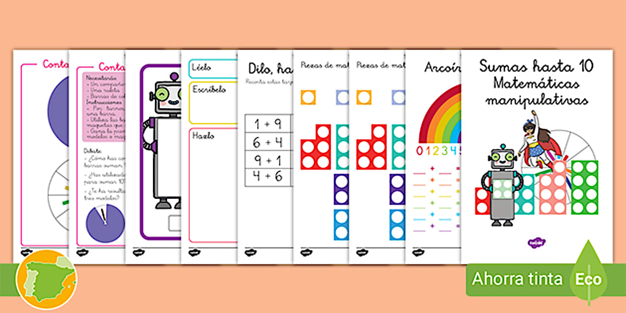 Cuadernillo: Sumas hasta 10 con matematicas manipulativas