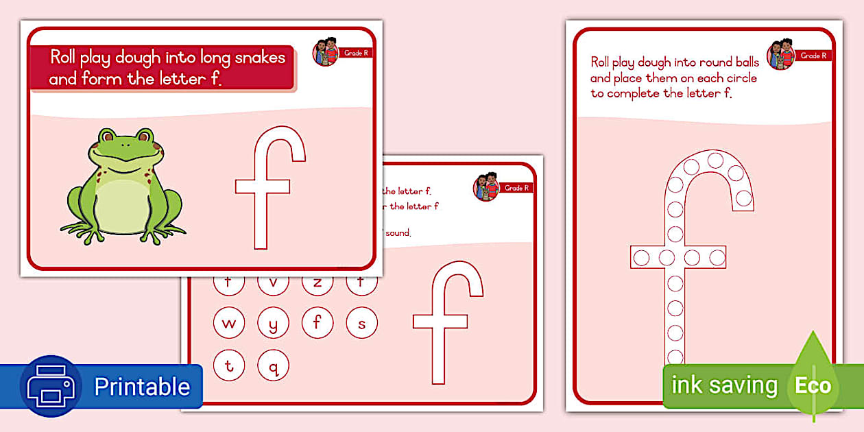 Gr. R Phonics: Letter F Modelling Dough Playmats - Twinkl