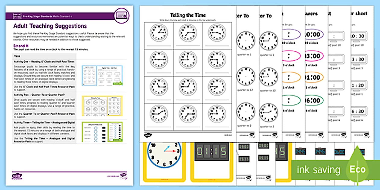Pre-Key Stage Standards Maths Standard 6 Strand H Resource Pack