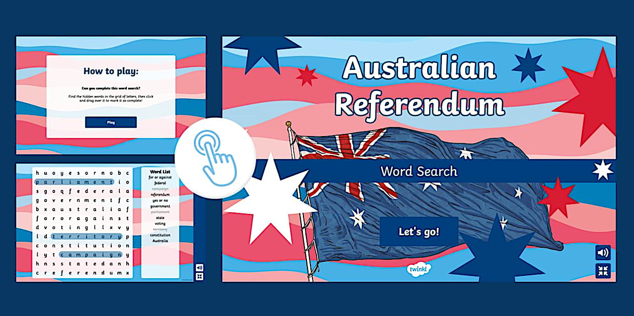 Australian Referendum Interactive Word Search (Teacher-Made)