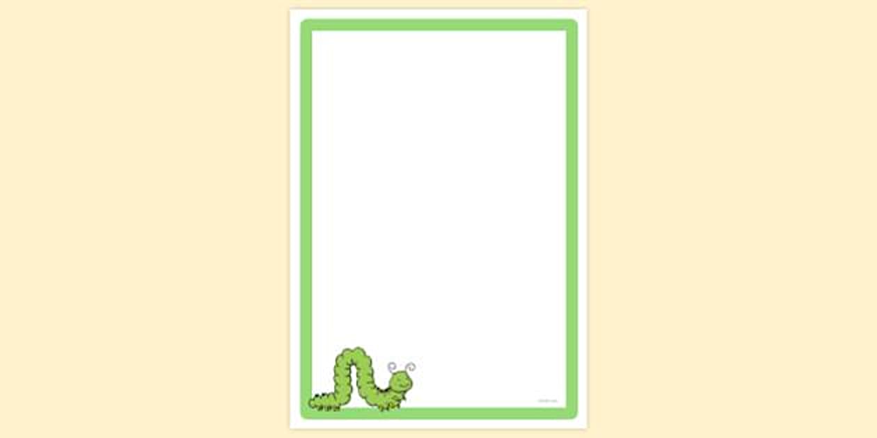 Simple Blank Caterpillar Page Border | Page Borders | Twinkl
