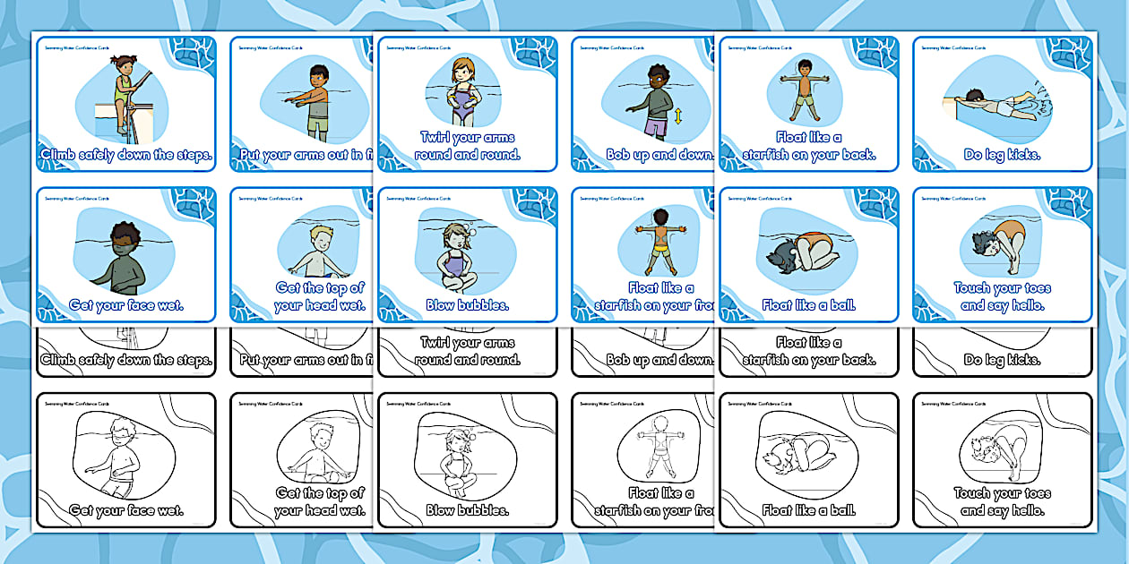 Swimming Water Confidence Cards | Pool Visit Visual Support