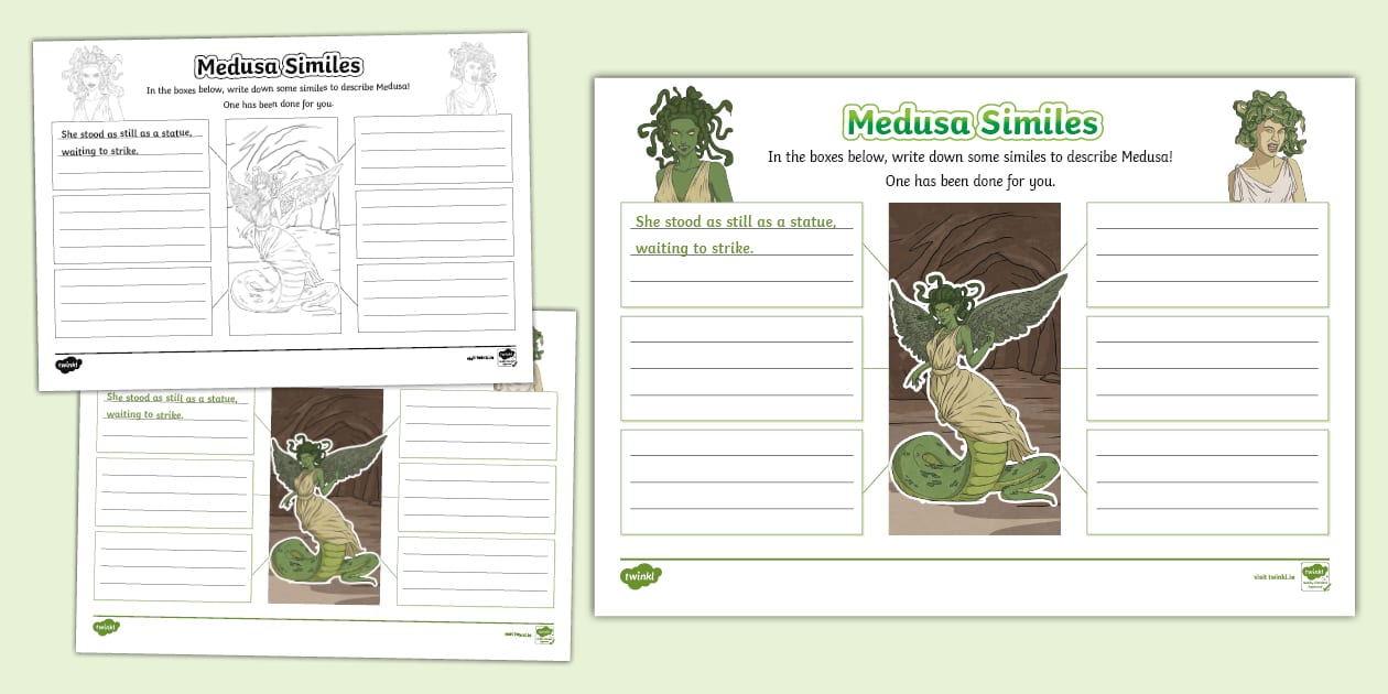 * NEW * Medusa Similes Mind Map - Twinkl English - Twinkl
