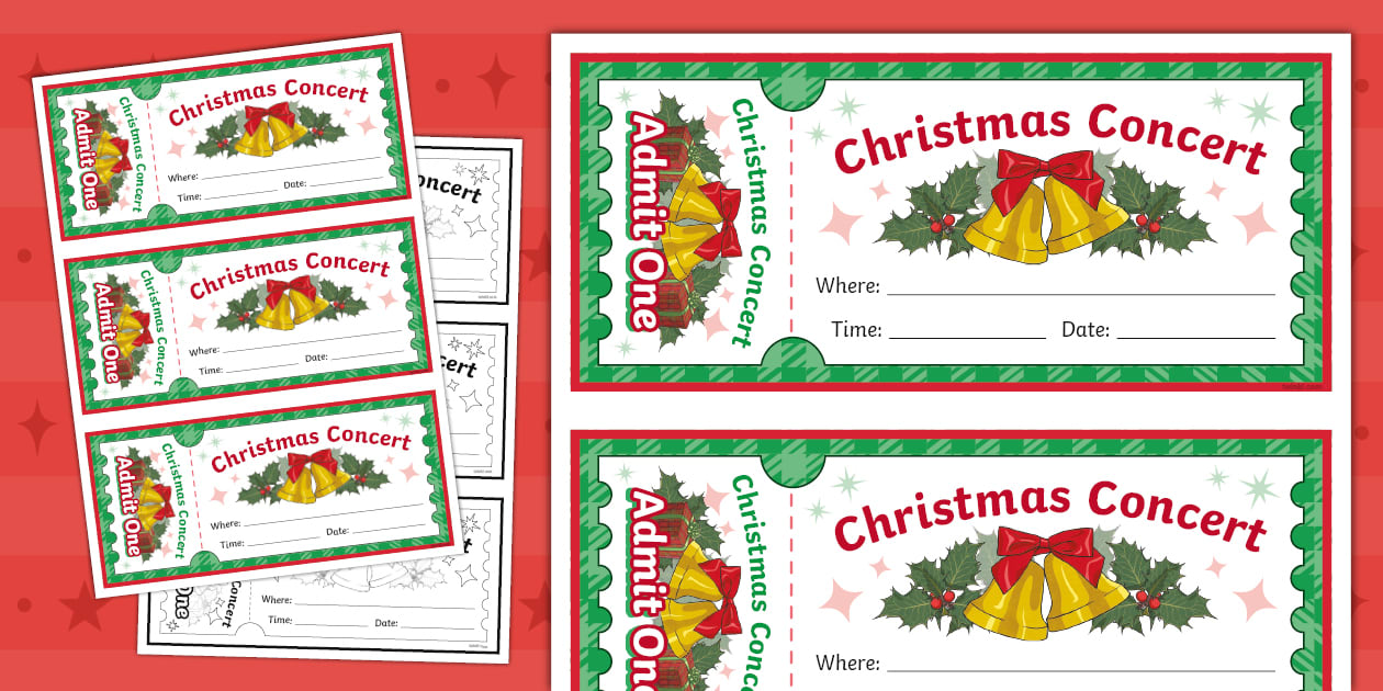 Christmas Concert Tickets (teacher made) - Twinkl