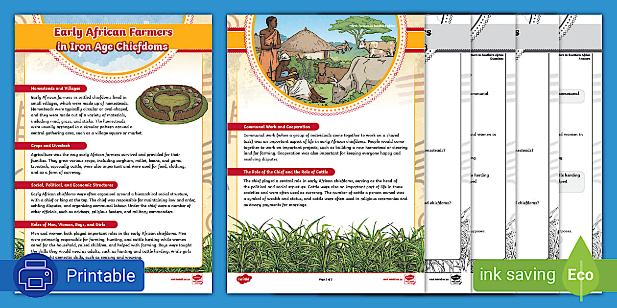 Early African Farmers in Iron Age Chiefdoms