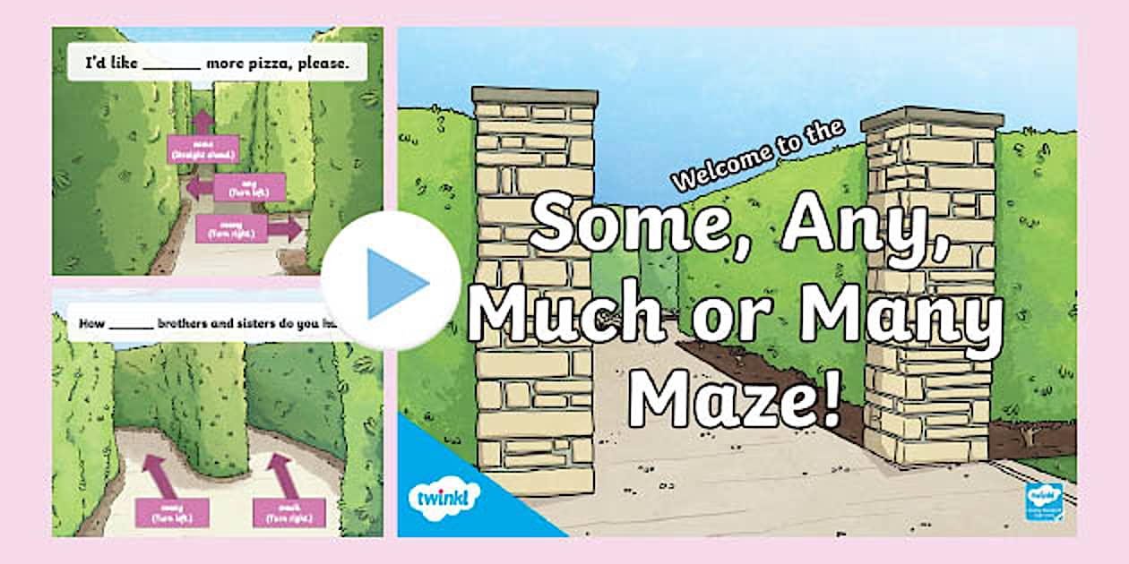 Some, Any, Much, Many: The Maze Game (teacher made) - Twinkl