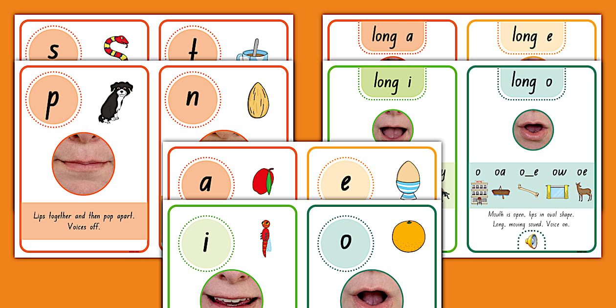 Mouth Articulation Display Cards - EYLF (teacher made)