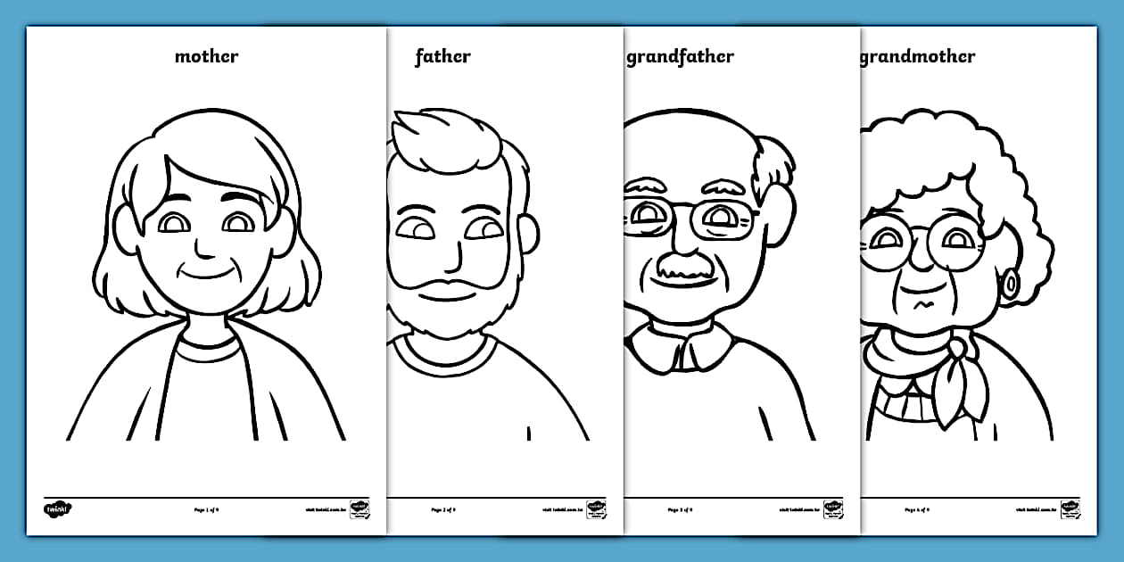 My Family Coloring Pages｜小三適用 (Lehrer gemacht)