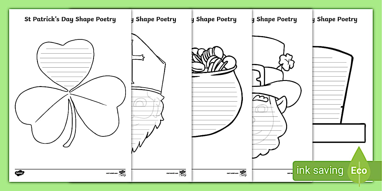 St Patrick's Day | Shape Poetry | Primary Resource - Twinkl