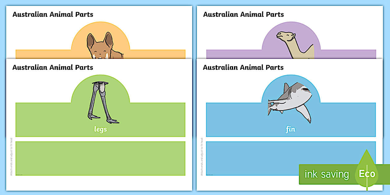 Australian Animal Parts Role-Play Headbands - Twinkl