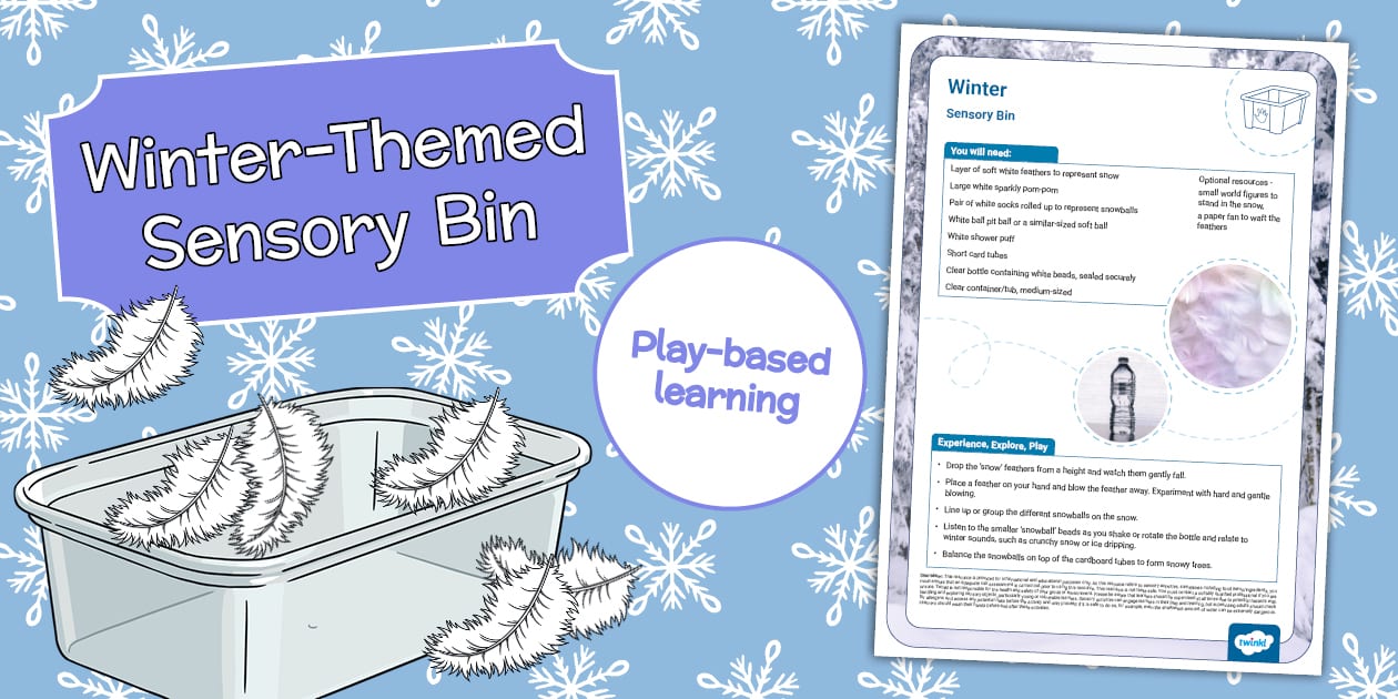 Kindergarten Winter Sensory Bin - Twinkl