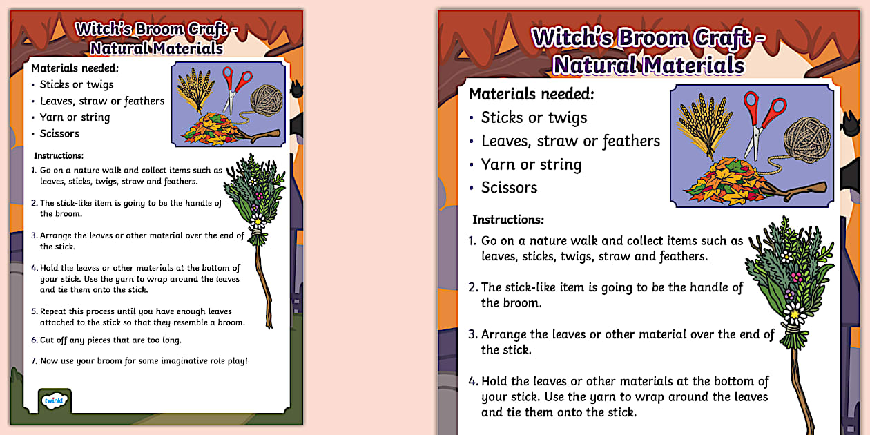 Witches Broom Craft - Natural Materials (Teacher-Made)