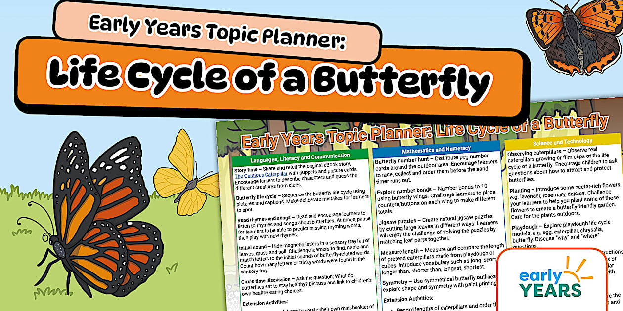 Early Years Topic Planning: Life Cycle of a Butterfly