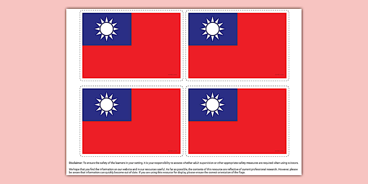 Flags of Taipei, Taiwan (Teacher-Made) - Twinkl