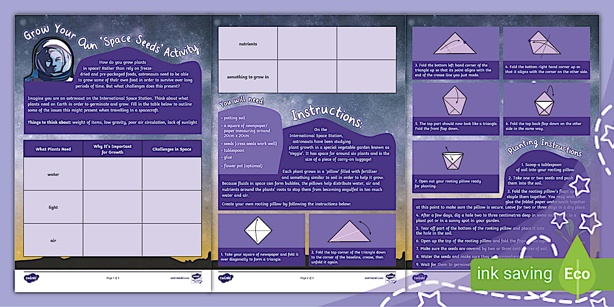 Grow Your Own Space Seeds (teacher made) - Twinkl