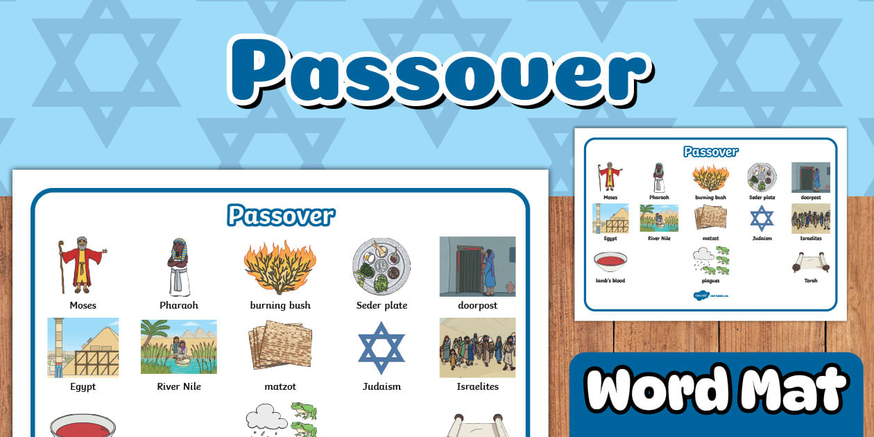 KS1 Passover Word Mat
