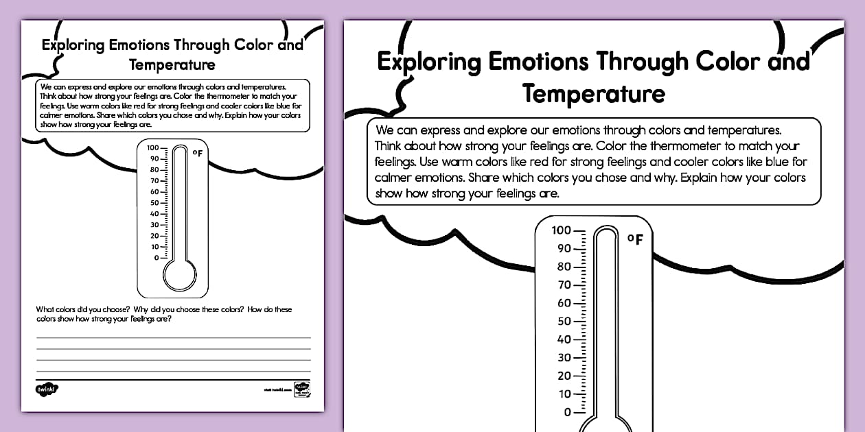 Grief: Exploring Emotions Through Color and Temperature for K-2nd Grade